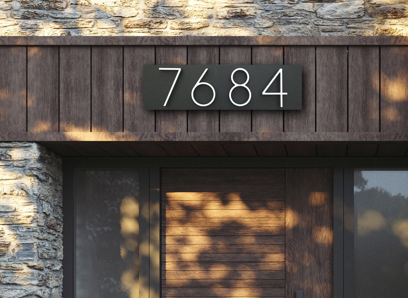 Address sign with METAL numbers available in vertical and horizontal m ...